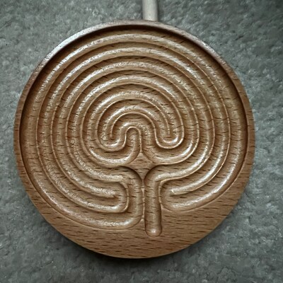 Handcrafted Solid Wood Handheld Meditative Cretan Labyrinth, With ...