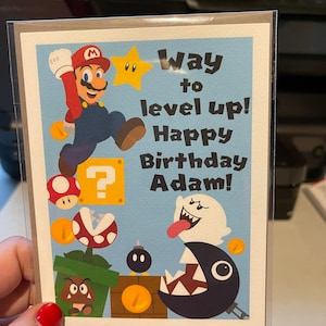 Super Mario Card | Personalized Card - Etsy
