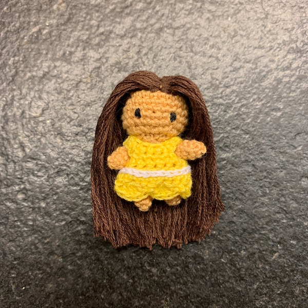 PATTERN: Micro Mini Doll, Amigurumi Pattern, Miniature Doll, One Inch ...