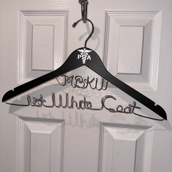 1st White Coat, Personalized Nurse Practitioner Hanger, New Graduate or ...