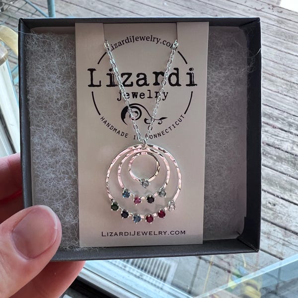 Sterling Silver Circle Necklace, Simple Silver Necklace, Handmade ...