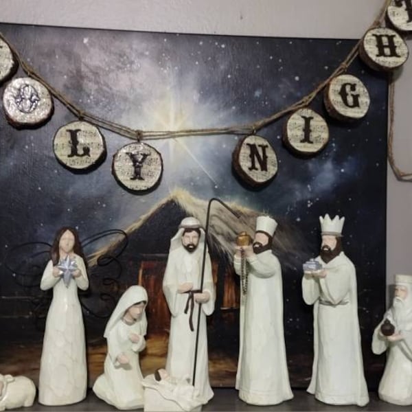 Lion of Judah & Manger Oil Painting | Manger DOWNLOADABLE Art | Church ...