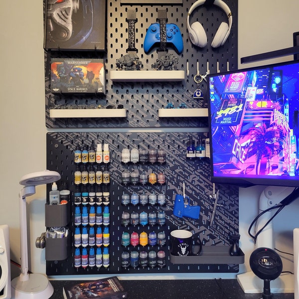 Hobby Storage - Ikea Skadis Peg Board Paint Racks Holders for Citadel ...