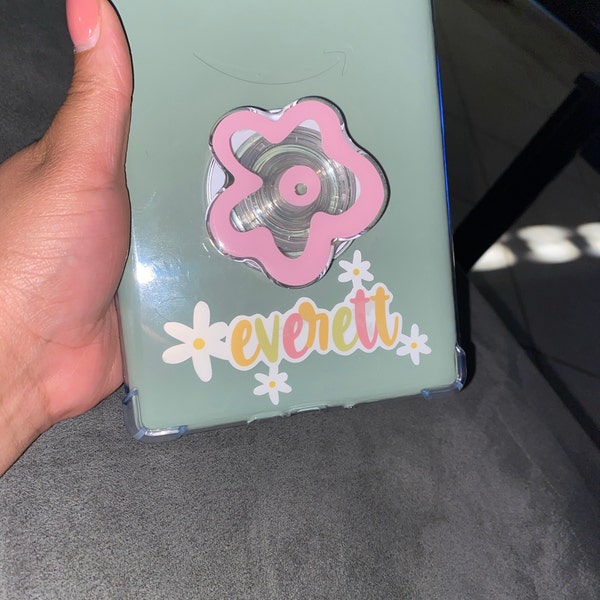 Floral Custom Name Stickers, Personalized Name Decal for School ...