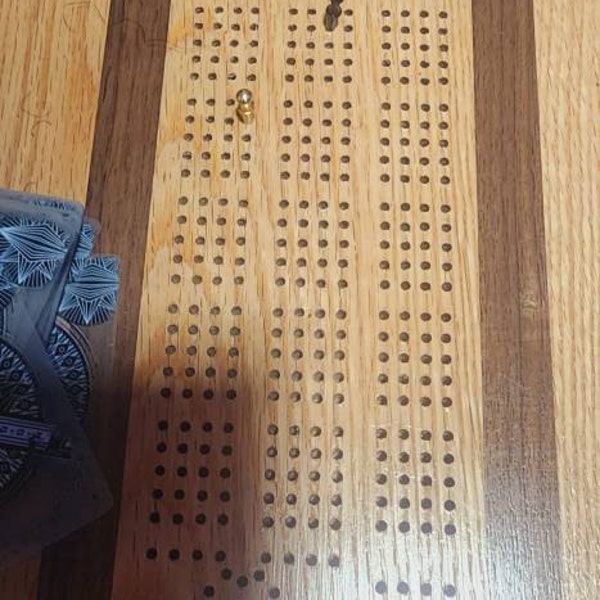 Handcrafted Stained Wood Cribbage Table, Side Table - Etsy