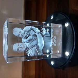 2D Necklace Photo Crystal Personalised Photo Crystal - Etsy UK