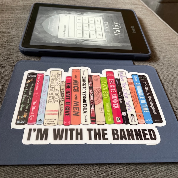 I'm With the Banned Sticker, Banned Books Sticker, Librarian, Water ...