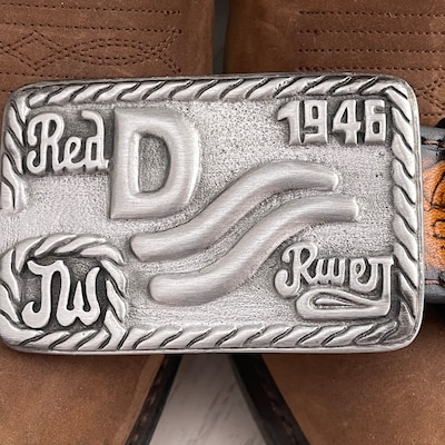 John Wayne Gold/nickel Red River D Belt Buckle 1946 Movie - Etsy