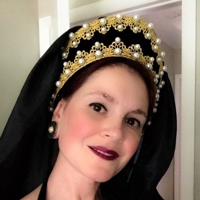 Renaissance Headpiece, Tudor Headpiece, Medieval Headpiece, French Hood ...