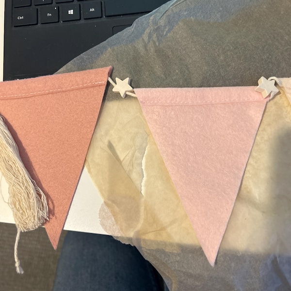 Sage Green, Beige & Natural Baby Bunting, Felt Neutral Bunting, Kids ...