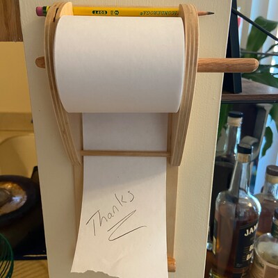 Retro Shopping List Holder Handmade Kitchen Organizer Grocery List Pad ...