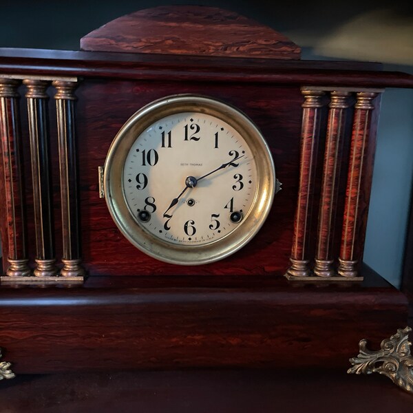 1910’s Antique Gilbert Mantel Shelf Clock Working Correctly Saranac ...