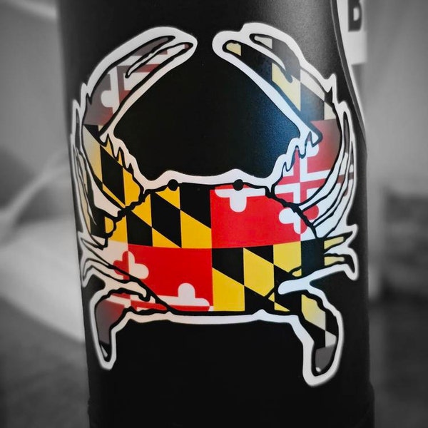 Maryland Flag Crab Sticker - Etsy