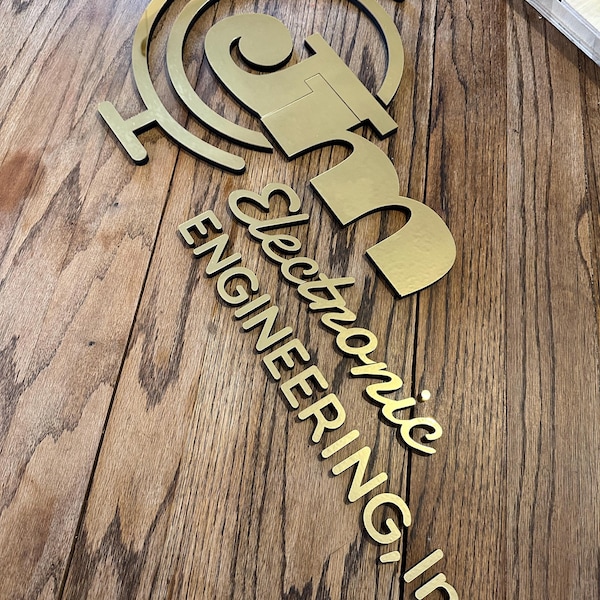 Custom Laser Cut Logo Sign,lobby Sign, Office Decor, Office Sign for ...
