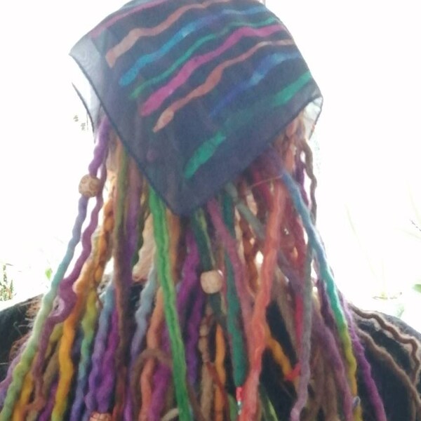 Evil Eye Satin Bandana - Mystical Blue Eye and Floral Pattern Scarf ...