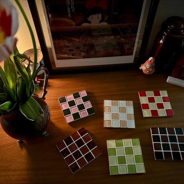 Square Tile Coaster Tile Jewelry Display Glass/stone Mosaic Coasters ...