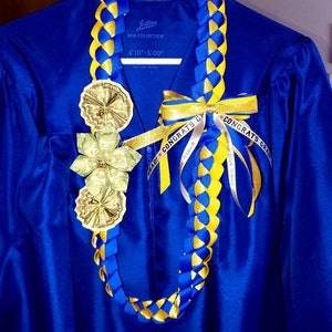 Graduation Lei Double Braided Satin Ribbon Personalized - Etsy