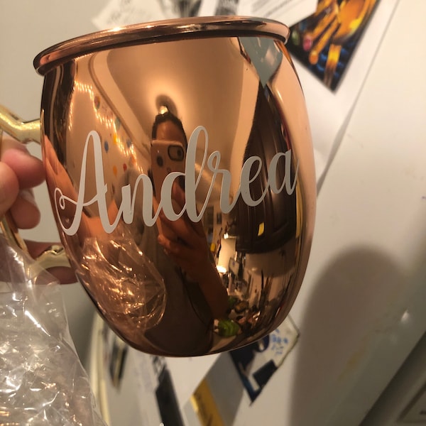 Personalized Moscow Mule Mug | Custom Hammered Copper Mug | Customized ...