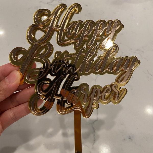Acrylic Cake Topper/layered Cake Topper - Etsy