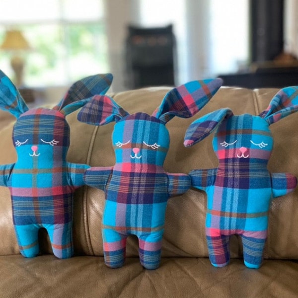 Keepsake Bunny, Memory Bunny, Personalized Easter Bunny, Memorial Bunny, Stuffed Bunny Made From ...