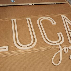 Custom Wood Baby Name Sign Letter Wall Art Kids Room Art - Etsy