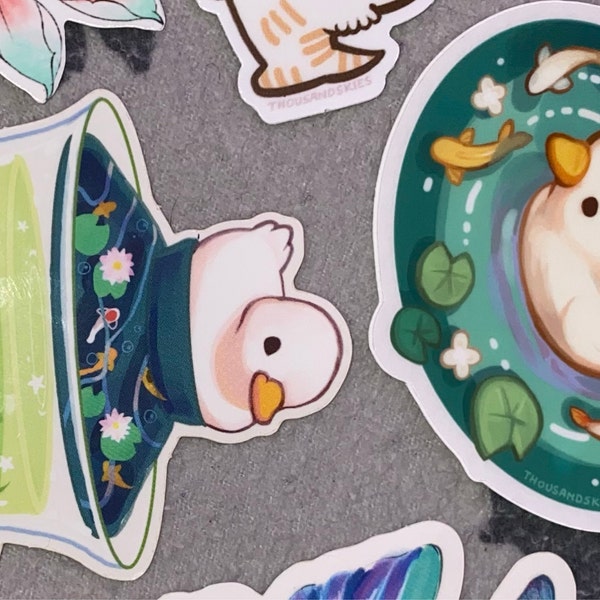 Vinyl Sticker (transparent) Gaiwan - Duck Green Tea - Etsy