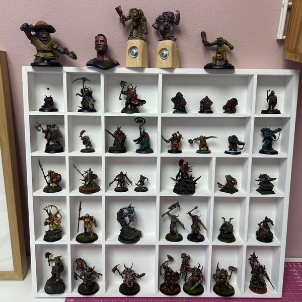 Dark Wooden Display 28 Compartments | Shadow Box | Brown Wall Hanging ...