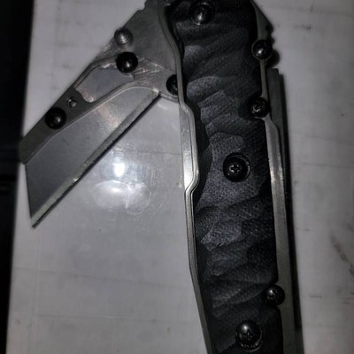 Small Curve Striped Utility Knife Fixed Blade Razor Unique - Etsy