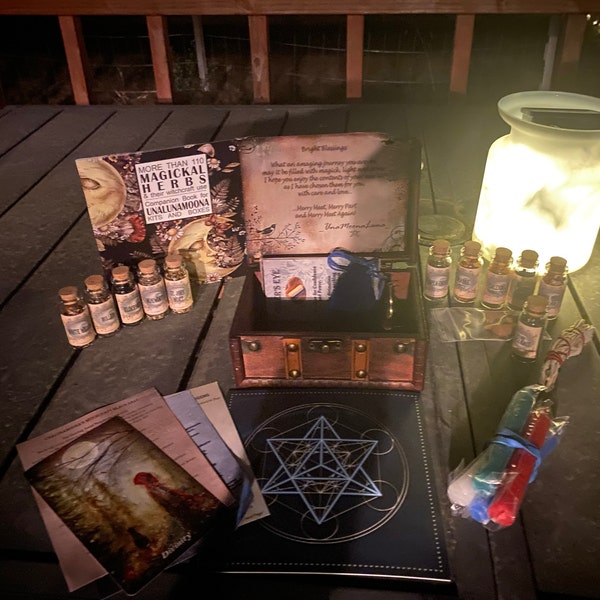 Witchcraft Kit, Apothecary Kit Box With Wiccan Supplies, Witch Supplies ...