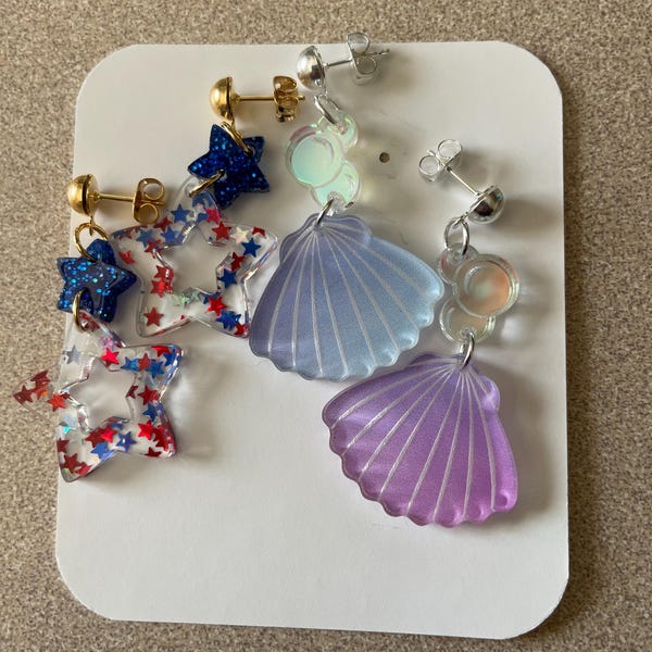 Starfish Earrings | Beach Starfish Summer Earrings | Stacked Starfish ...