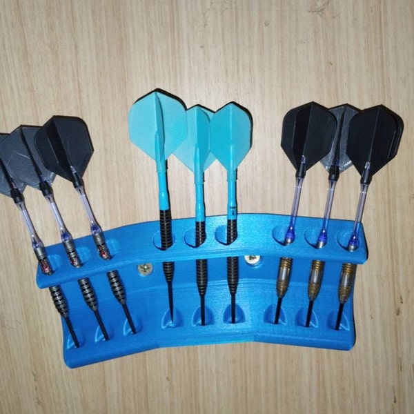 Wall Mounted Dart Holder - Game Room Display Rack and Storage Organizer ...