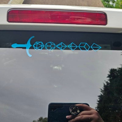 Dice Decal RPG Stickers RPG Dice Bumper Sticker Dnd Decal Dungeons and ...