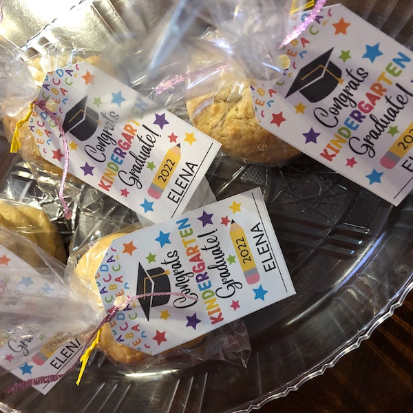 Editable Kindergarten Graduation Gift Tags, End of Year Gift Tags for ...