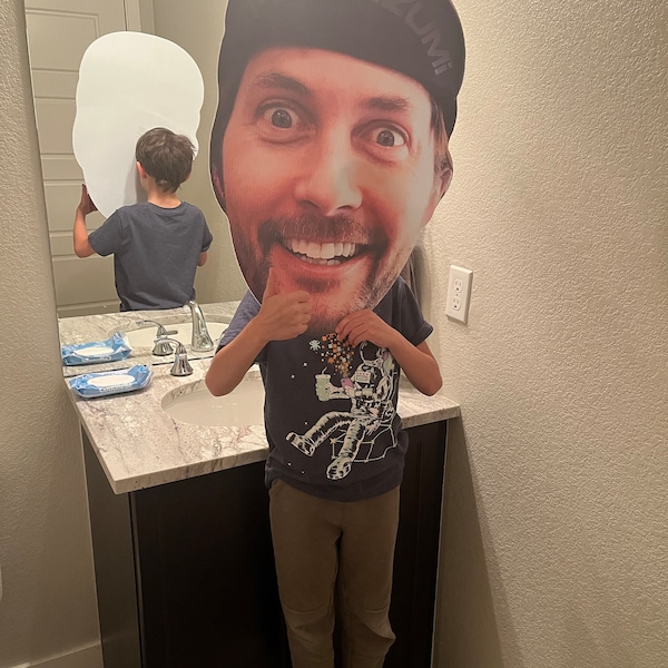 Custom Big Large Face Fans With Wooden Handle, Wedding Heads ...