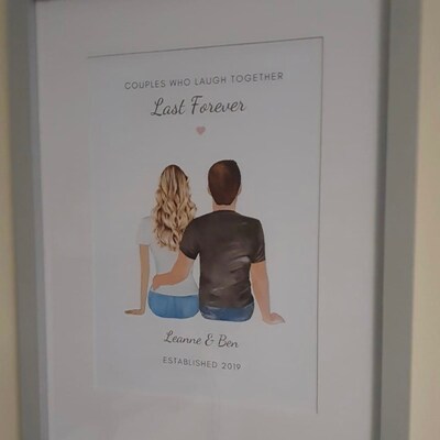 Personalised Couple Print Custom Couple Gift His and Hers - Etsy