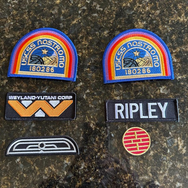 Alien Ripley USCSS Nostromo Flight Wings Patch 6pc Bundle Set - Iron on ...