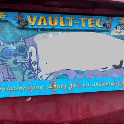 FALLOUT Vault-tec License Plate Frame WEATHERED Version 3D Printed - Etsy