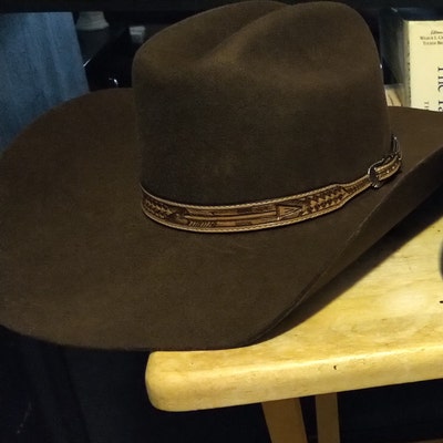 Cowboy Hat Stampede String, Cowboy Chin Strap, Cinnamon-black-white ...