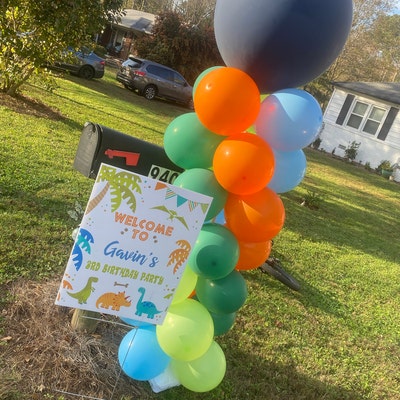 Dinosaur Welcome Sign, EDITABLE Birthday Welcome Sign, Dinosaur ...