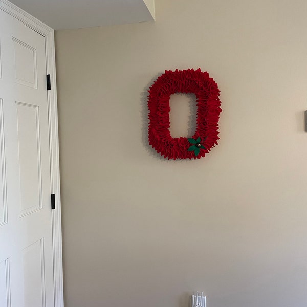 The Ohio State University Block O Wreath - All Scarlet (red) - Etsy