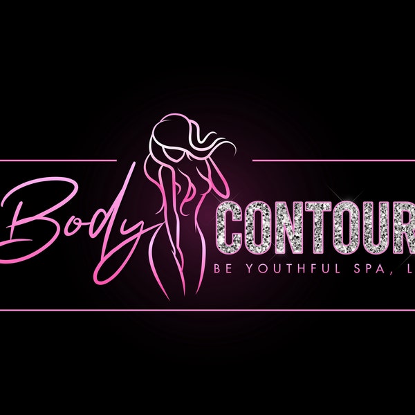 Body Contour Logo, DIY Logo Design Template, Body Sculpting Logo, Body ...