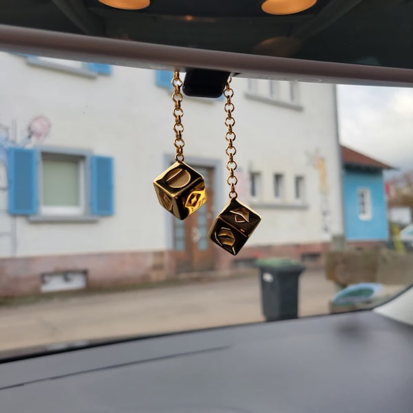 Stainless Steel Smuggler's Golden Dice - Scoundrel Gambler Rogue - Gold ...