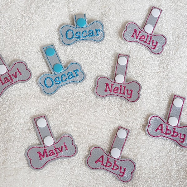 Dog Bone Tags - in the Hoop - Snap/rivet Key Fob - DIGITAL Embroidery ...