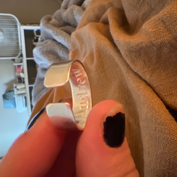 Women's Pinky Ring Personalized Sterling Silver Band Little Finger ...