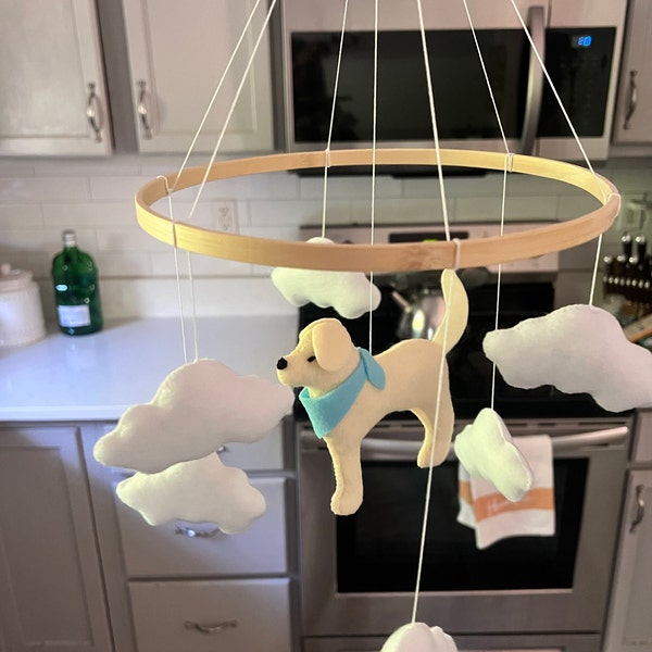 Dog Baby Mobile, Labrador Mobile Nursery, Golden Retriever Mobile, Baby ...