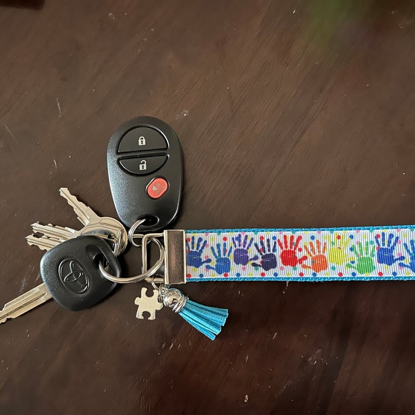 Autism Key Fob - Autism Keychain - Teacher Key Fob - Artist Key Fob ...