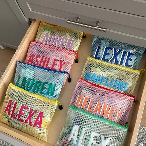 Small Bikini Pouch - Personalized Small Bikini Pouch, Initials or Name ...