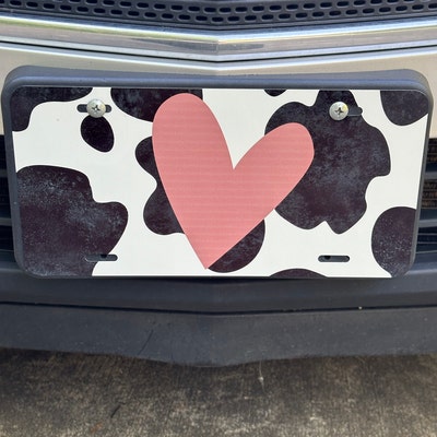 Wildflower License Plate, Minimal Floral License Plate, Boho License ...