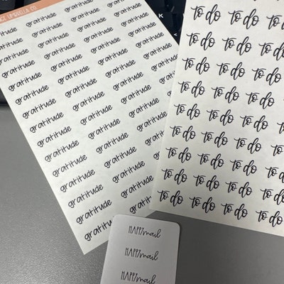 Currently Prompt Journaling Script Stickers - Etsy