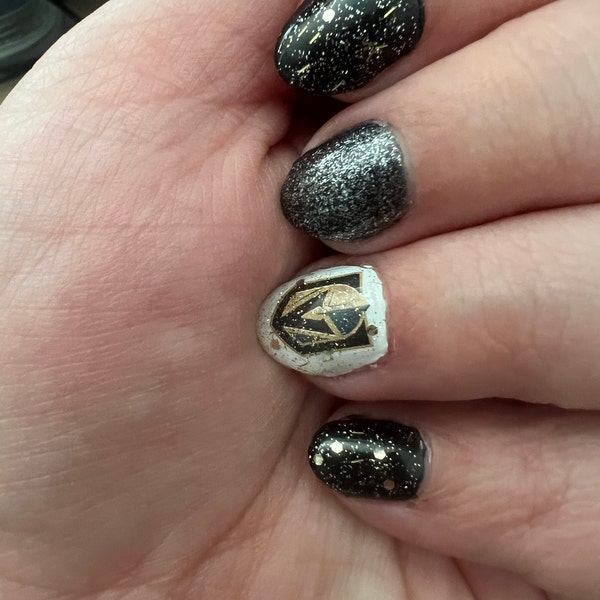 Golden Knights Nail Decals - Set of 28 - A1368 - Etsy